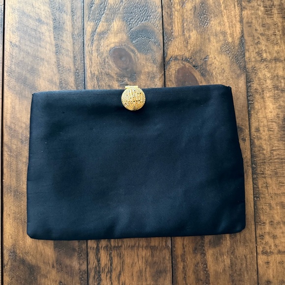 Coblentz | Bags | Vintage Coblentz Black Clutch With Gold Accent ...